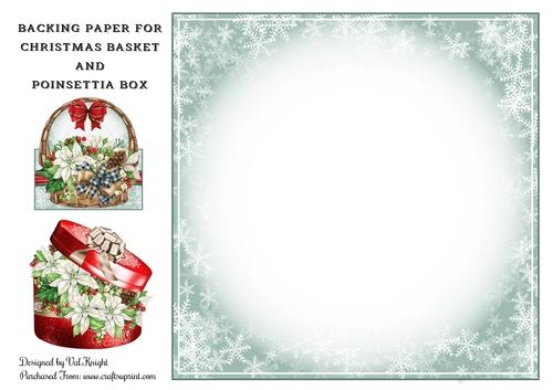 Backing Paper For Christmas Basket & Poinsettia Box - CUP1174512_58488 ...