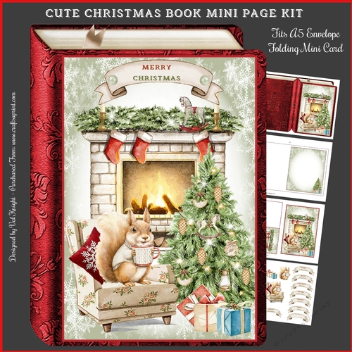 Cute Christmas Book Shaped Mini Page Kit - CUP1175114_58488 | Craftsuprint