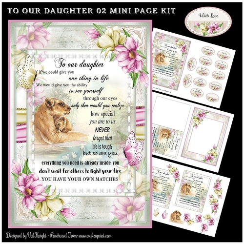 To Our Daughter 02 Mini Page Kit - CUP1182971_58488 | Craftsuprint