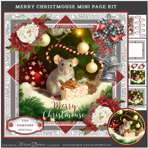 Merry Christmouse Mini Page Kit - CUP1183347_58488 | Craftsuprint