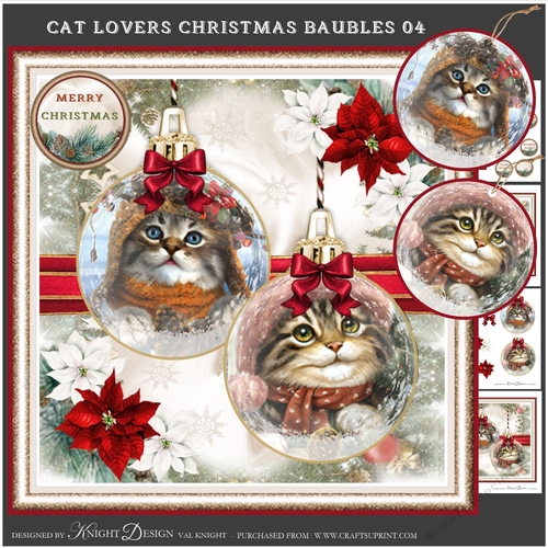 Cat Lovers Christmas Baubles 04 Mini Page Kit - CUP1184757_58488 ...