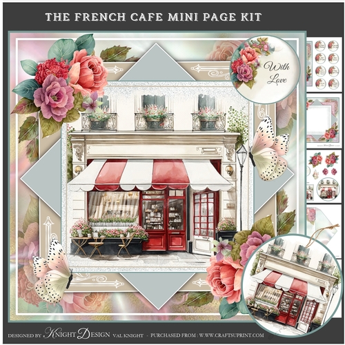 The French Cafe Mini Page Kit - CUP1198232_58488 | Craftsuprint