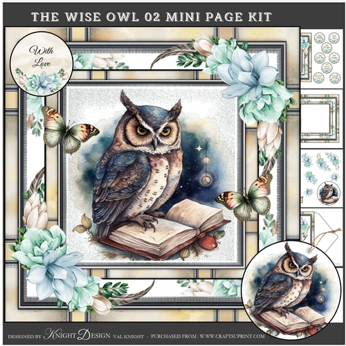 The Wise Owl 02 Mini Page Kit - CUP1206186_58488 | Craftsuprint