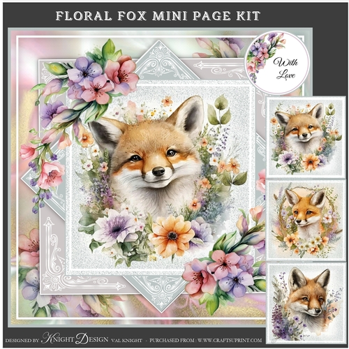 Floral Fox Mini Page Kit - CUP1206356_58488 | Craftsuprint