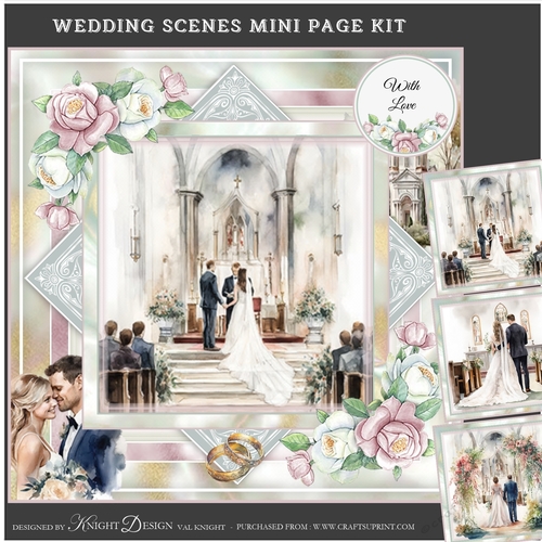 Wedding Scenes Mini Page Kit - CUP1211112_58488 | Craftsuprint