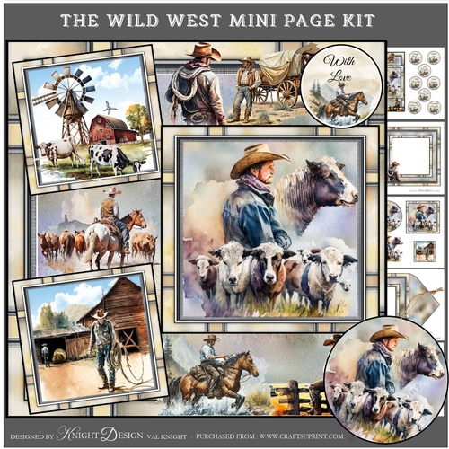 The Wild West Mini Page Kit - CUP1213986_58488 | Craftsuprint