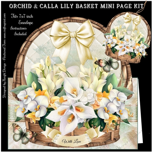 Orchid & Calla Lily Basket Shaped Mini Page Kit - CUP1216980_58488 ...