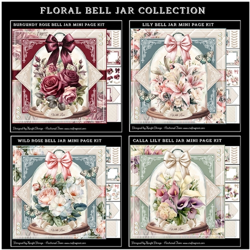 Floral Bell Jar Collection - CUP1219658_58488 | Craftsuprint