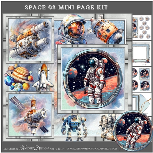 Space 02 Mini Page Kit - CUP1221484_58488 | Craftsuprint