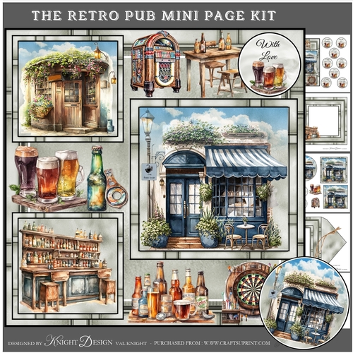 The Retro Pub Mini Page Kit - CUP1222149_58488 | Craftsuprint