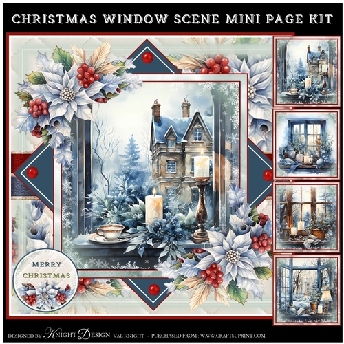 Christmas Window Scene Mini Page Kit - CUP1225909_58488 | Craftsuprint