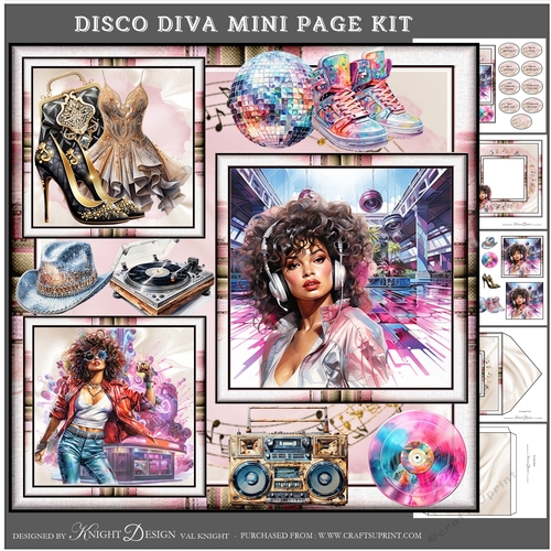 Disco Diva Mini Page Kit - CUP1227997_58488 | Craftsuprint