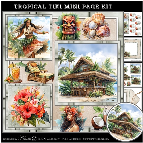 Tropical Tiki Mini Page Kit - CUP1228620_58488 | Craftsuprint