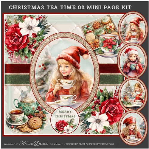 Christmas Tea Time 02 Mini Page Kit - CUP1231020_58488 | Craftsuprint