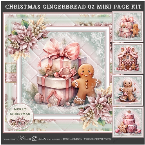 Christmas Gingerbread 02 Mini Page Kit - CUP1231577_58488 | Craftsuprint