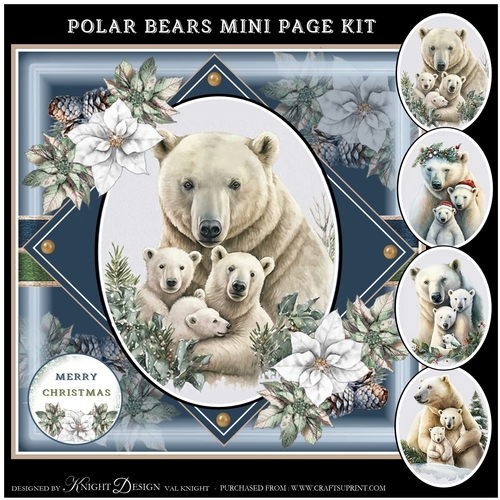 Polar Bears Mini Page Kit - CUP1236186_58488 | Craftsuprint