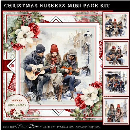 Christmas Buskers Mini Page Kit - CUP1248837_58488 | Craftsuprint