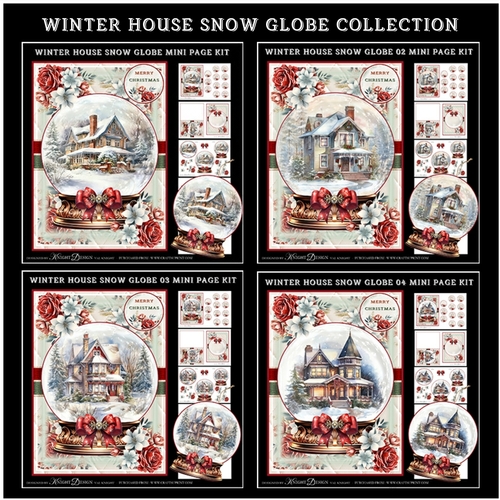 Winter House Snow Globe Collection - CUP1250212_58488 | Craftsuprint
