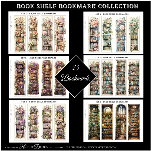 24 Book Shelf Bookmarks Collection - CUP1253211_58488 | Craftsuprint