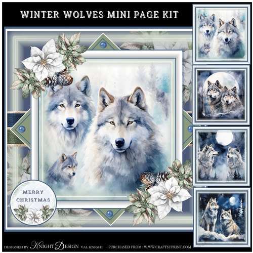 Winter Wolves Mini Page Kit - CUP1254632_58488 | Craftsuprint