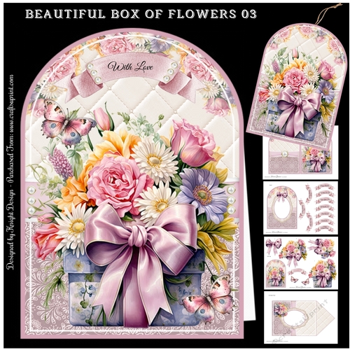 Beautiful Box Of Flowers 03 Shaped Mini Page Kit - CUP1265281_58488 ...
