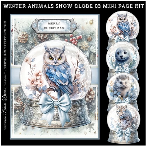 Winter Animals Snow Globe 03 Mini Page Kit - CUP1266181_58488 ...