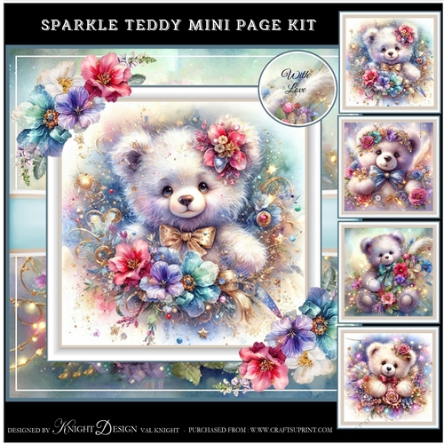 Sparkle Teddy Mini Page Kit - CUP1266605_58488 | Craftsuprint