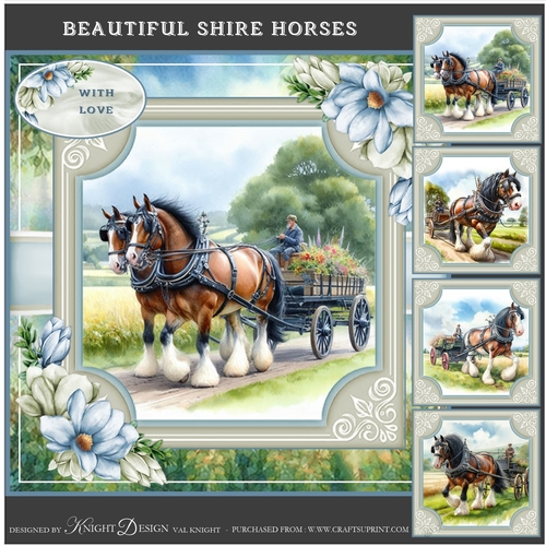 Beautiful Shire Horses Mini Page Kit - CUP1266778_58488 | Craftsuprint