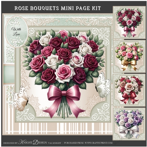 Rose Bouquets Mini Page Kit - CUP1273315_58488 | Craftsuprint