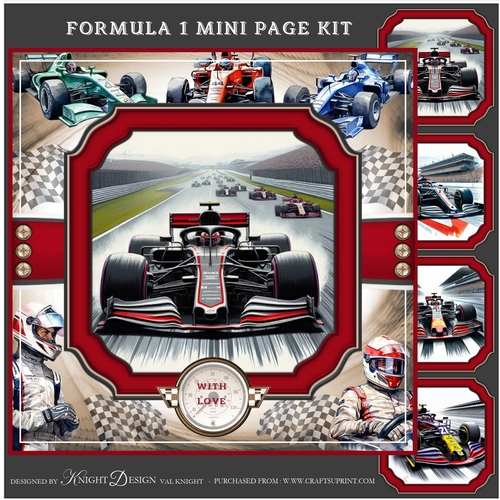 Formula 1 Mini Page Kit - CUP1274177_58488 | Craftsuprint