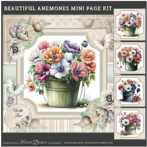 Beautiful Anemones Mini Page Kit - CUP1276136_58488 | Craftsuprint