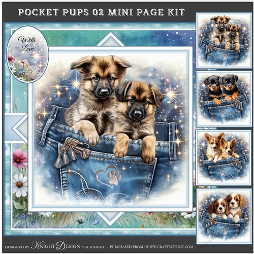 Pocket Pups 02 Mini Page Kit - CUP1282939_58488 | Craftsuprint