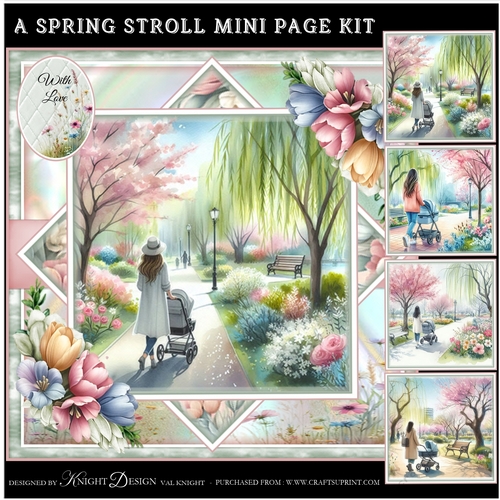 A Spring Stroll Mini Page Kit - CUP1283961_58488 | Craftsuprint