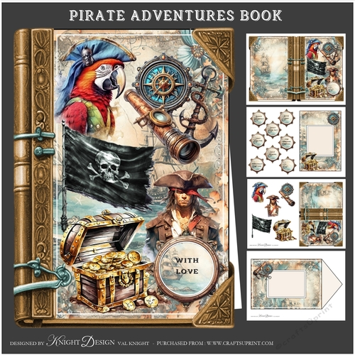 Pirate Adventures Book Shaped Mini Page Kit - CUP1284716_58488 | Craftsuprint