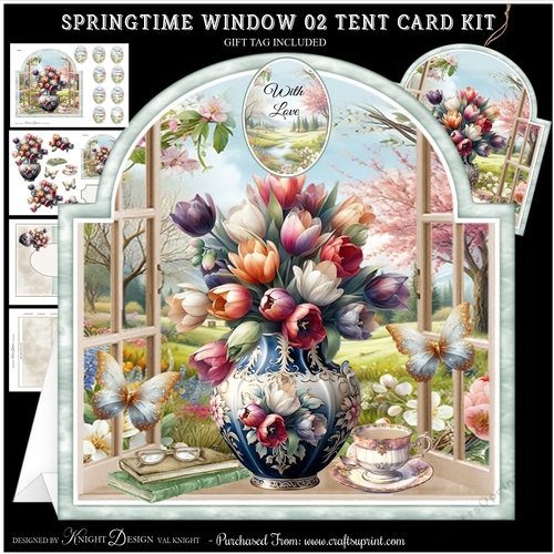 Springtime Window 02 Tent Card Kit - CUP1286084_58488 | Craftsuprint