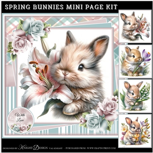 Spring Bunnies Mini Page Kit - CUP1286892_58488 | Craftsuprint
