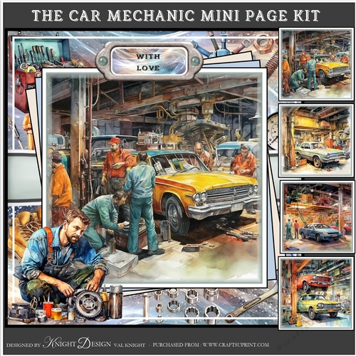 The Car Mechanic Mini Page Kit - CUP1288252_58488 | Craftsuprint