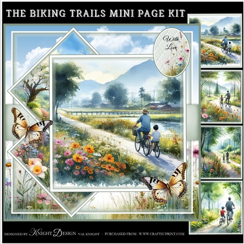 The Biking Trails Mini Page Kit - CUP1289776_58488 | Craftsuprint