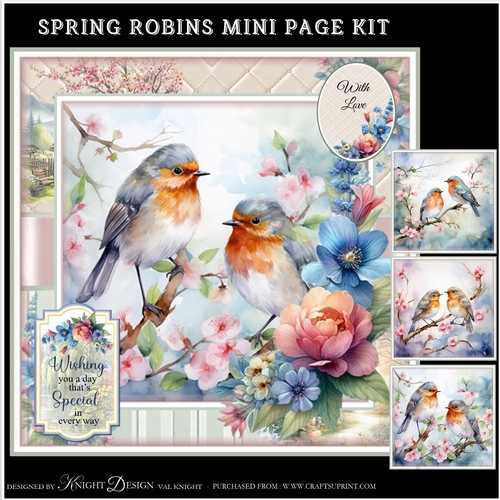 Spring Robins Mini Page Kit - CUP1290788_58488 | Craftsuprint