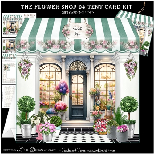 Flower Shop 04 Tent Card Kit - CUP1292302_58488 | Craftsuprint