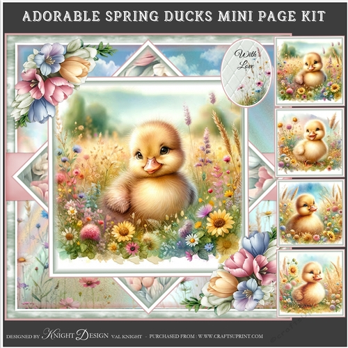 Adorable Spring Ducks Mini Page Kit - CUP1292391_58488 | Craftsuprint