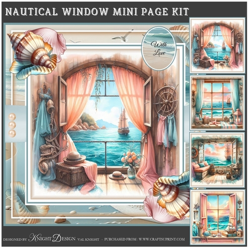 Nautical Window Mini Page Kit - CUP1305951_58488 | Craftsuprint
