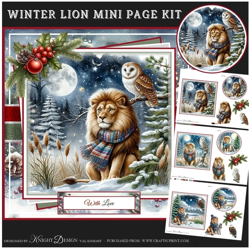 Winter Lion Mini Page Kit - CUP1313601_58488 | Craftsuprint