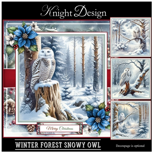 Winter Forest Snowy Owl Mini Page Kit - CUP1332130_58488 | Craftsuprint