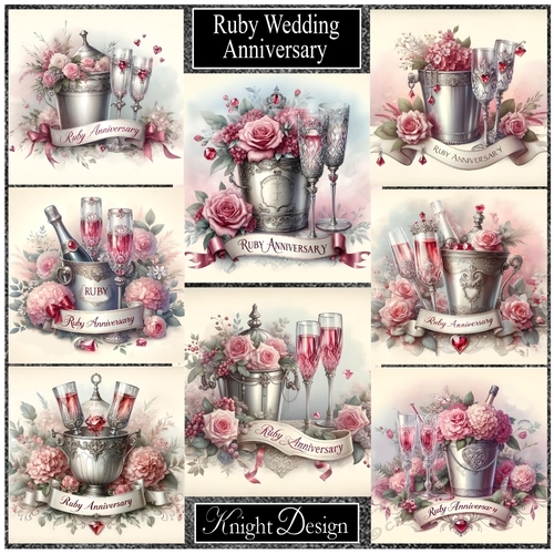 Ruby Wedding Anniversary - CUP1350007_58488 | Craftsuprint