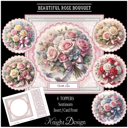 Beautiful Rose Bouquet Mini Page Kit - CUP1363951_58488 | Craftsuprint