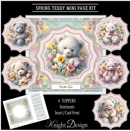 Spring Teddy Mini Page Kit - CUP1364245_58488 | Craftsuprint