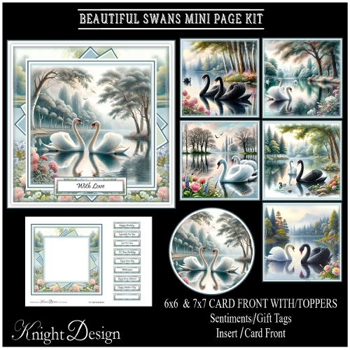 Beautiful Swans Mini Page Kit - CUP1365235_58488 | Craftsuprint