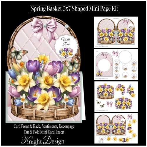 Spring Basket - 5x7 Shaped Mini Page Kit - CUP1368734_58488 | Craftsuprint