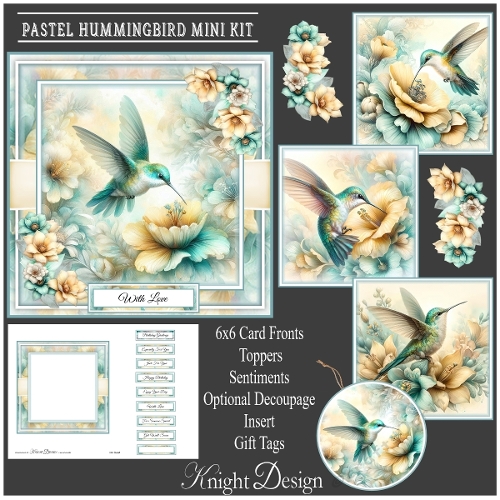 Pastel Hummingbird Mini Kit - CUP1376702_58488 | Craftsuprint